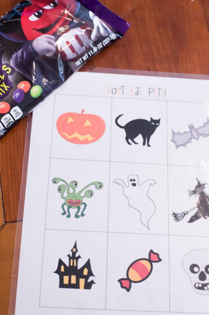 Halloween Don’t Eat Pete Game Board Printable